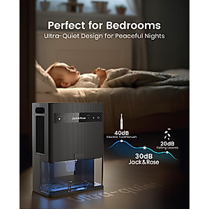 Dehumidifier For Bedroom (1000 sq. ft),95 OZ Water Tank, Portable Small Dehumidifier For Rv,Garage Dehumidifier