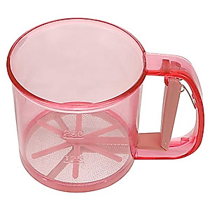 Cabilock 1pc Flour Sieve Powdered Sugar Sifter for Baking Sifting Strainer Handheld Sifter Household Tools Diy Tools Metal Colander Home Flour Strainer Stainless Steel Plastic Cup To Rotate