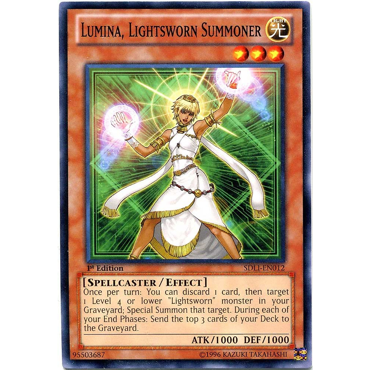 Yu-Gi-Oh! - Lumina, Lightsworn Summoner (SDLI-EN012) - Structure Deck: Realm of Light - 1st Edition - Common