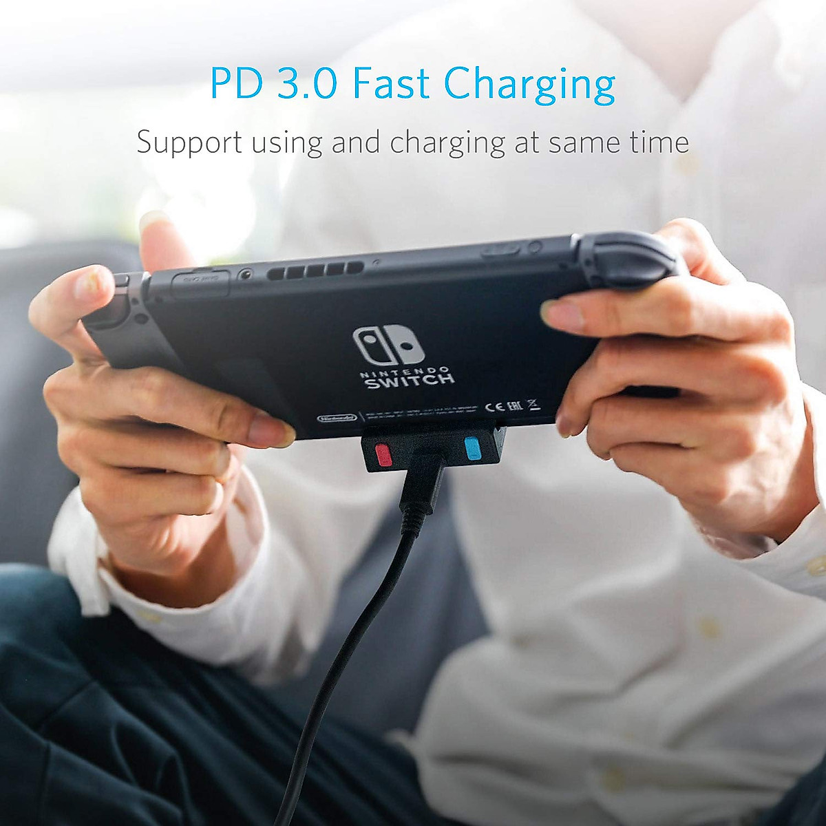 FreePro Bluetooth 5.0 aptX Low Latency Transmitter Adapter for Nintendo Switch & Switch Lite, PD Fast Charging with Dual Audio Streaming