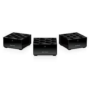 NETGEAR Nighthawk Tri-Band Whole Home Mesh WiFi 6 System (MK73S) – Router + 2 Satellite Extenders - 3Gbps Speed - Coverage up to 4,500 sq. ft., 25 Devices - Includes 1-Year Armor – AX3000 802.11ax