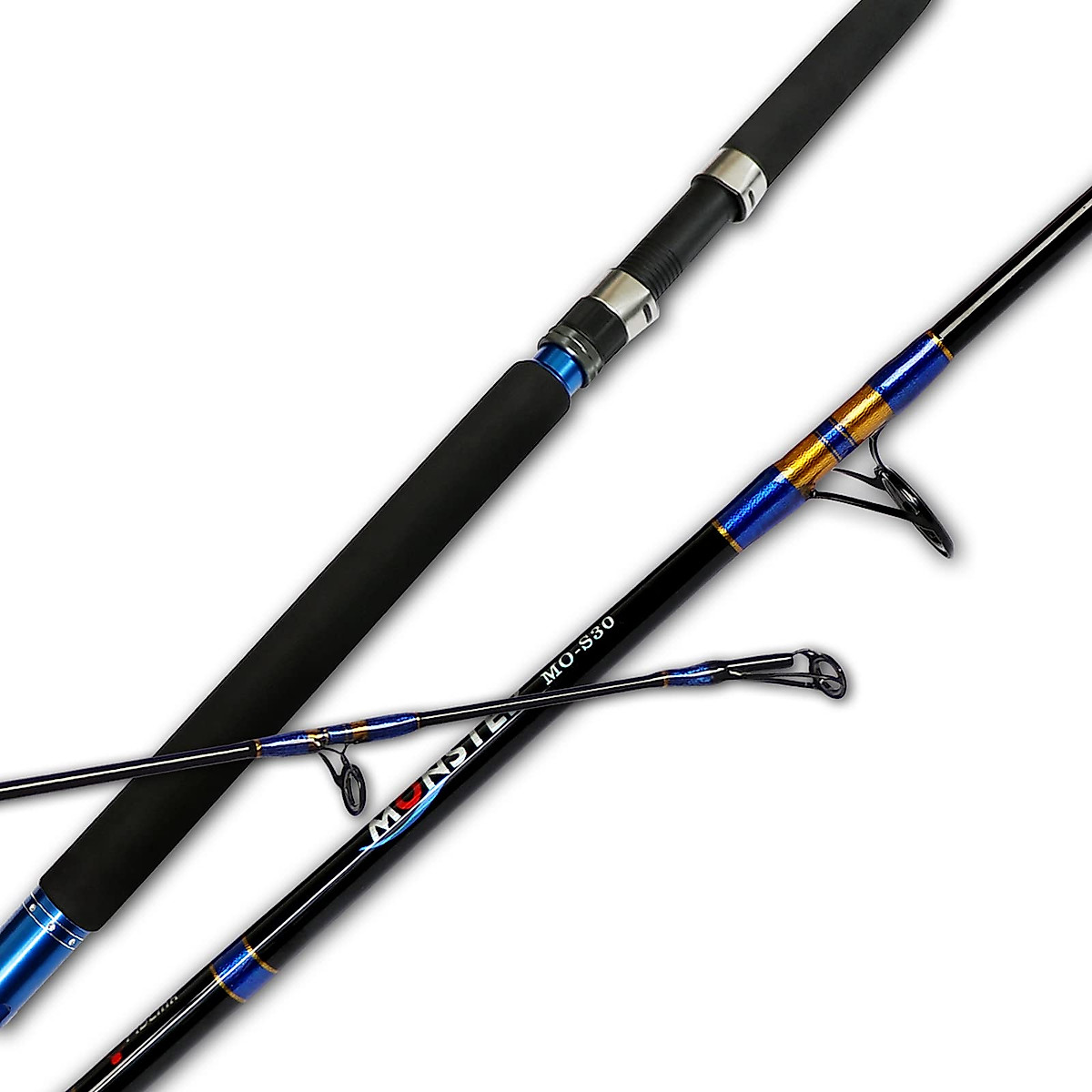 Fiblink Jigging Spinning Rod 1-Piece Saltwater Fishing Jigging Jig Rod (50-80lb,6-Feet,Heavy)