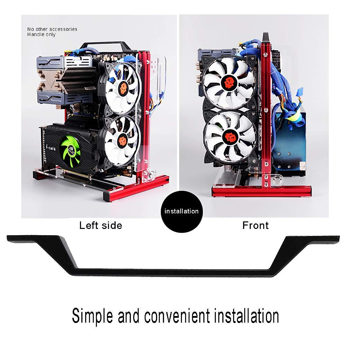 Handle for Chassis PC Handle for PC Test Bench, Open Frame PC Case Handle, PC Open Case ITX Handle, Grip for Open Frame ATX Case