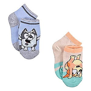 Bluey boys 10-pack Quarter Socks, White, 2-4T US