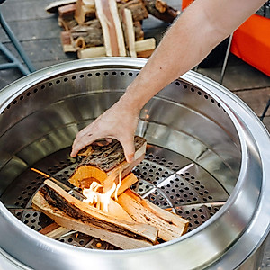 Solo Stove Yukon Essential Bundle | Portable Smokeless Fire Pit Stainless Steel for Wood Burning, Incl. Yukon Fire Pit, Lid and Stand, Diameter: 27in, Height: 19.8in, Weight: 40.35lbs