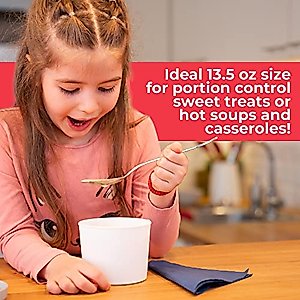 StarPack Ice Cream Containers for Homemade Ice Cream (6 Pcs) - Reusable Ice Cream Containers With Lids - No Leak & Frost Ice Cream Storage Containers For Freezer - 13.5oz per Ice Cream Container