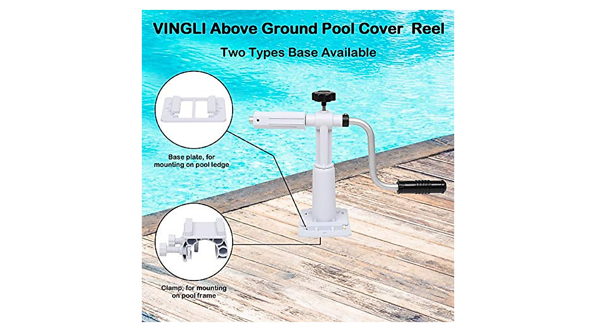VINGLI 16 FT Pool Cover Reel - Easy & Efficient Storage