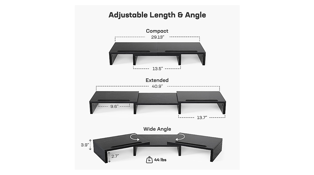 LORYERGO Dual Monitor Stand: Ergonomic & Adjustable Riser