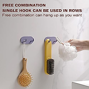 VALINK Adhesive Hooks Heavy Duty Stick On Wall Towel Hooks, Metal Adhesive Hooks Wall Mount Punch Free Decorative Towel Key Holder for Entryway Door Bathroom Kitchen