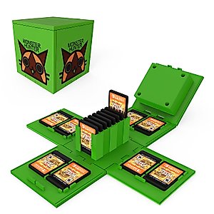 UFOPETIE Game Case Box for Switch Games Card Monster Hunter Games Cube Up to 16 Games,Foldable Nintendo Switch Game Card Case Cube Nintendo Switch Game Storage Box