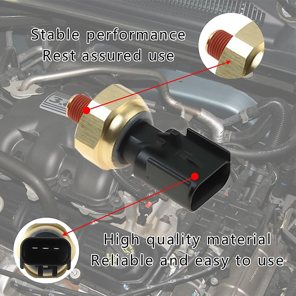 Engine Oil Pressure Switch, Oil Pressure Switch Sensor, Engine Oil Pressure Sensor Sender Switch, Oil Sensor Compatible with Chrysler Dodge Jeep RAM, Replaces #5149064AA, 5149062AA, 56028807AB