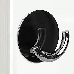 Anti-Rusty Adhesive Waterproof Durable Hook, Wall Hanger, Bathroom for Kitchen Storing The Clothes(Black)