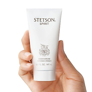 Stetson Spirit Shaving Cream - Shaving Cream for Men - Woody, Earthy, and Spicy Aroma with Fragrance Notes of Sandalwood, Spices, and Leather - 5 Fl Oz
