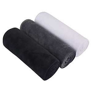 SINLAND Microfiber Gym Towels Sports Fitness Workout Sweat Towel Super Soft and Absorbent 3 Pack 16 Inch X 32 Inch