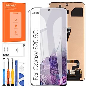 Original Screen for Samsung Galaxy S20 Screen Replacement for Samsung S20 5G LCD Screen SM-G980,SM-G980F,SM-G981 Touch Display Digitizer Assembly Repair Parts No Frame(Black with Figerprint Function)