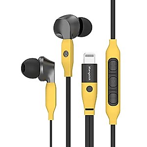 iPhone Headphones Wired with Lightning Connector, Wired Earbuds for iPhone,Apple MFi Certified Earphones with Microphone & Volume Control，Compatible for iPhone 14/13/12/11/Pro Max/XR/XS/X/8/7/SE