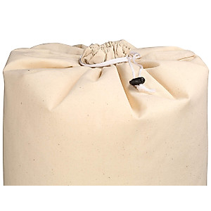 Cotton Clinic 6 Pack Set Cotton Laundry Bags for Delicates, Laundry Bags Canvas Extra Large 24"x36", Multi Purpose Bags, Heavy Duty Natural Drawstring Laundry Bags Cotton