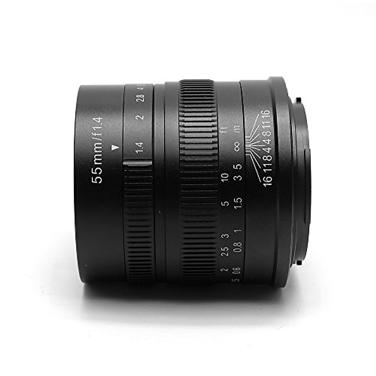7artisans 55mm F1.4 APS-C Aluminum Manual Fixed Lens für Fuji X Mount Cameras Like X-A1 X-A10 X-A2 X-A3 X-at X-M1 XM2 X-T1 X-T10 X-T2 X-T20 X-Pro1 X-Pro2 X-E1 X-E2 X-E2s (Black)