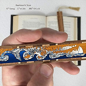 Sailing Stormy Seas Wooden Bookmark with Tassel - Also Available to be Personalized - Made in The USA