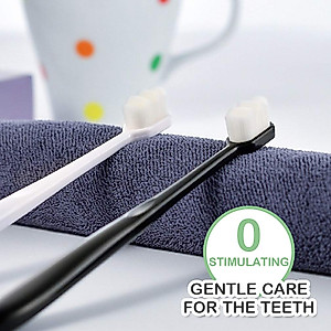 EasyHonor Extra Toothbrush for Sensitive Gums, Micro Fur Manual Toothbrush with 20000 Soft Floss Bristle for Pregnant Women, Elderly, Braces and Gum Recessions, Protect Fragile Gums (6 Pack)