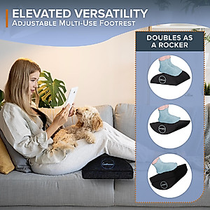 Cozihaven Foot Rest for Under Desk at Work with Premium Warmer Feet Pocket - Ergonomic Foot Rest for Back Pain Relief - 3 Adjustable Heights Memory Foam Tall Footrest for Gaming Computer Chair