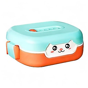Bento Lunch Box for Kids - Food & Snack Container for Kids & Adults - Dishwasher & Microwave Safe | BPA & PVC Free | Leakproof | loncheras para niños (MIXCOLOR-A)