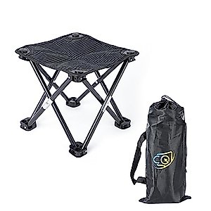 AVAMA - Camping Stool, Folding Small Chair Seat Height 10 inch Portable Camp Stool with Carry Bag for Camping - Fishing - Hiking - Gardening - Travel - Hiking - Beach - Garden - BBQ