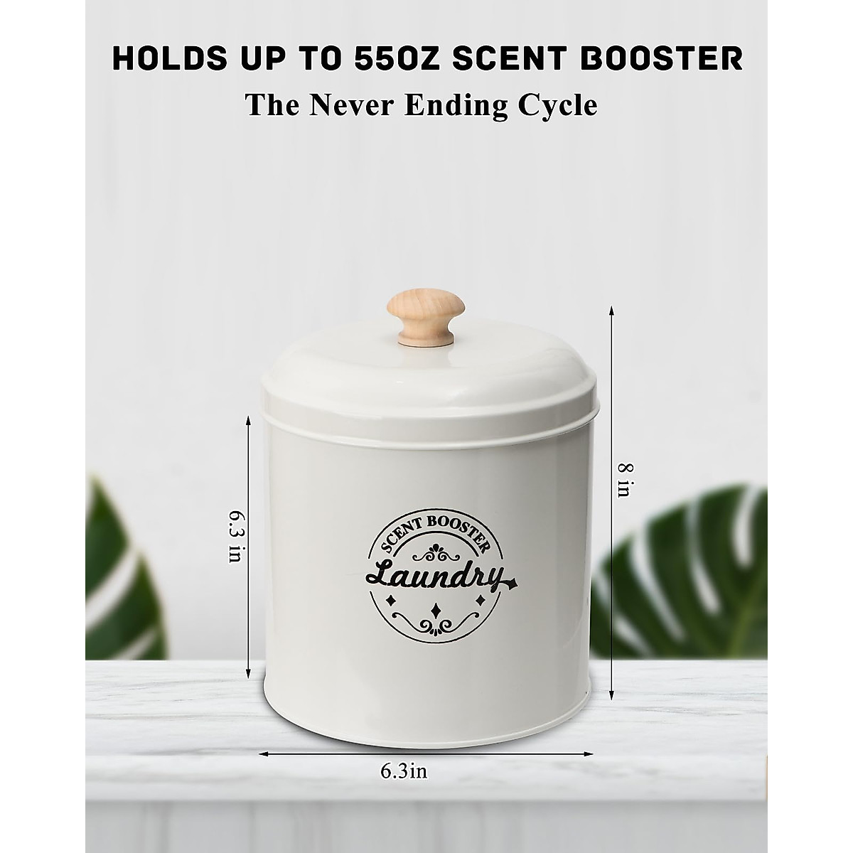 Laundry Scent Booster Beads Dispenser Container for Laundry Room Organization. Laundry Containers for Organizing. Metal Farmhouse Laundry Room Decor. Laundry Dispenser for Detergent, Powder (Cream)