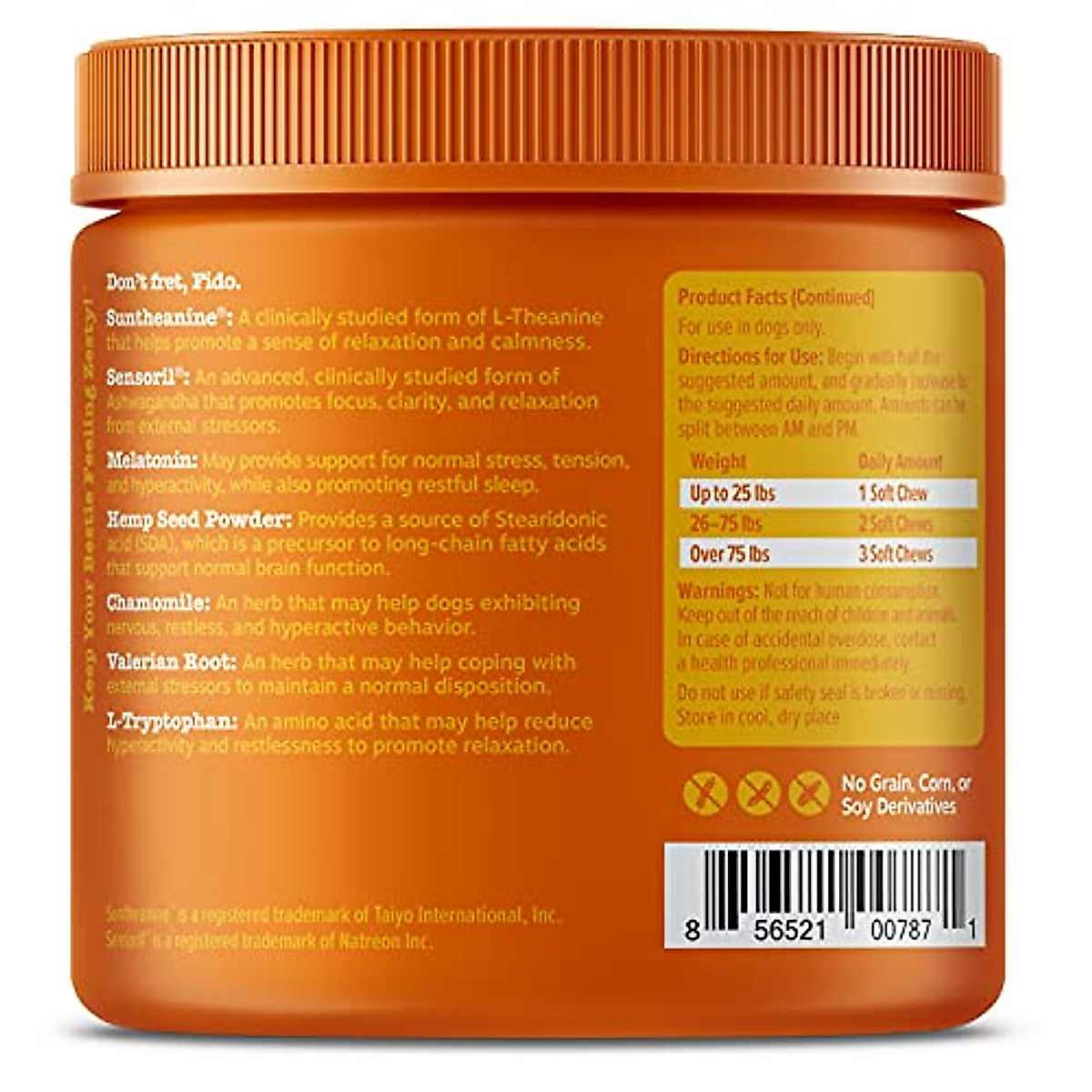 Zesty Paws Calming Chews for Dogs - Composure & Relaxation for Everyday Stress & Separation - with Ashwagandha, Organic Chamomile, L-Theanine & L-Tryptophan – Turkey Melatonin - 90 Count