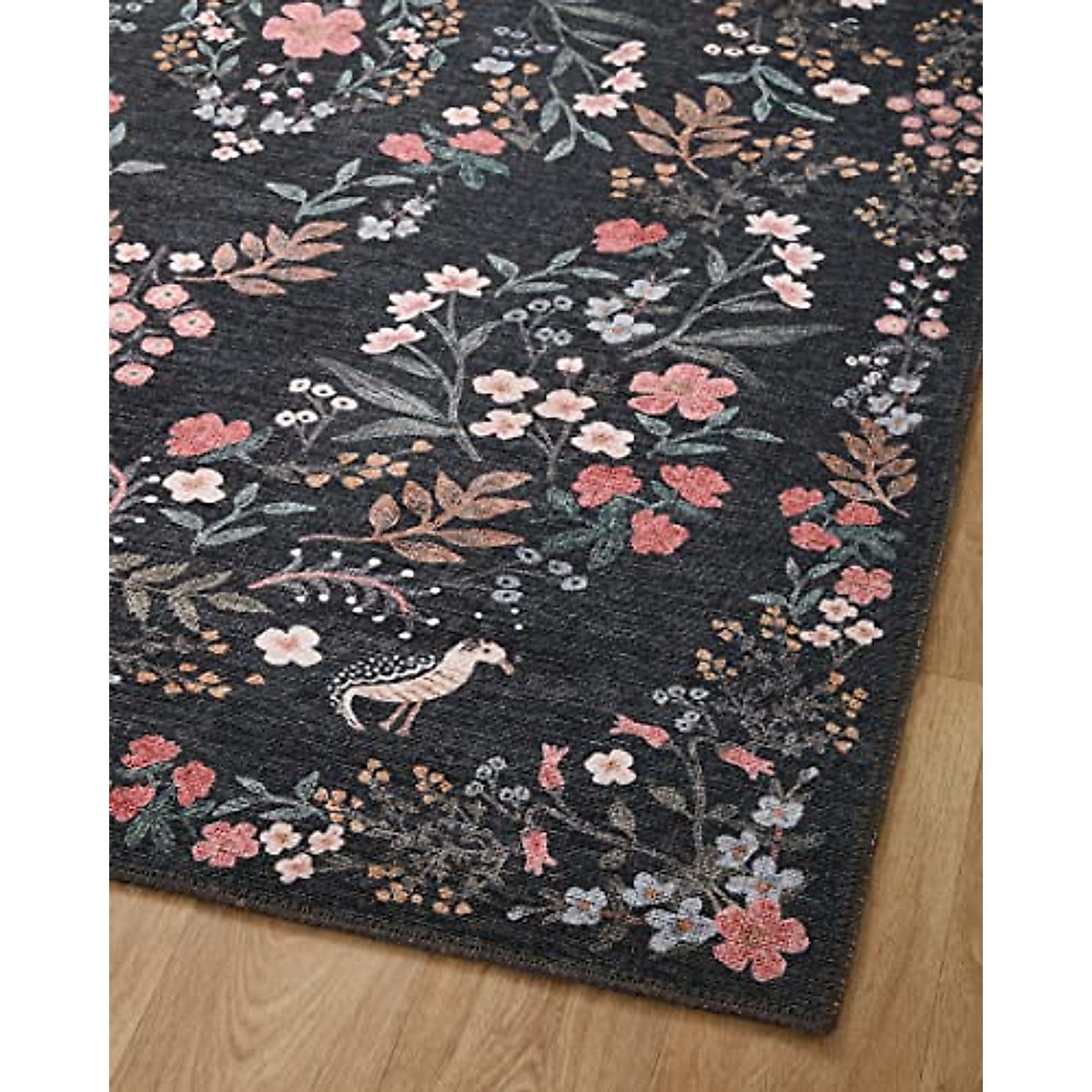Loloi Rifle Paper Co. x Maison Collection MAO-04 Tuileries Black 18" x 18" Sample Rug