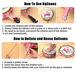 Cartoon Birthday Party Balloons Kawaii Theme Party Supplies for Kids Party Favors Decorations Foil Balloons Set (Princes-Peach)