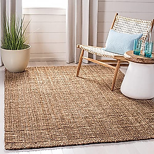 MARTHA STEWART x SAFAVIEH 5' x 7' Natural MSR9551A Handmade Farmhouse Jute Area Rug