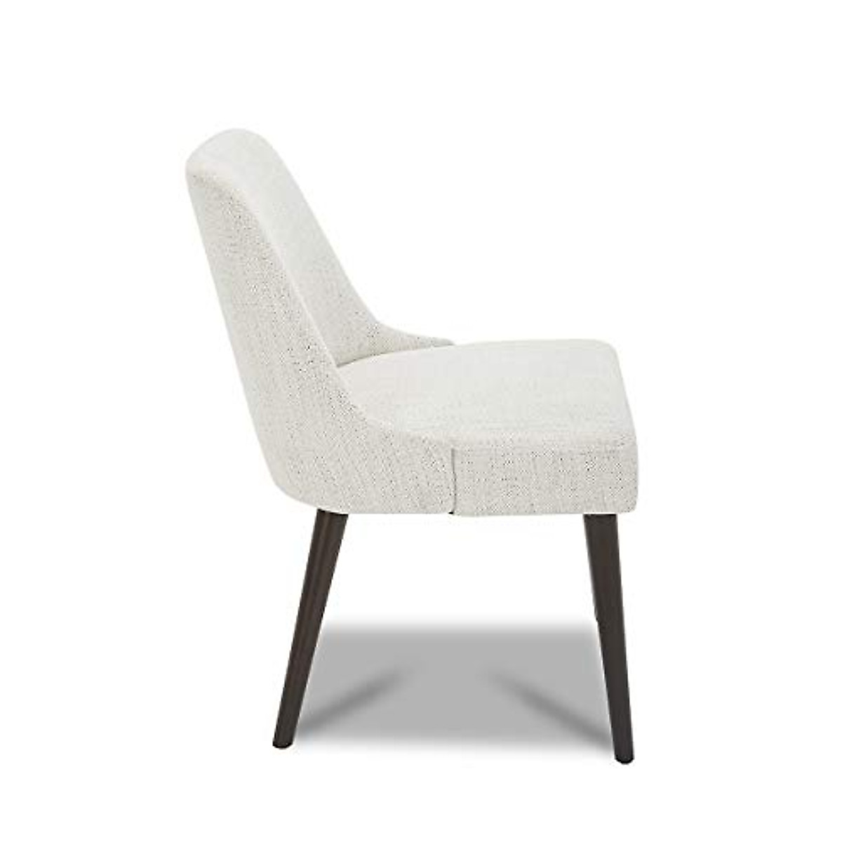 CHITA Mid-Century Modern Dining Chair, Upholstered Fabric Accent Chair,Set of 2, Ivory