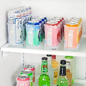 2 Pack Soda Can Dispenser for Refrigerator，Soda Can Organizer ，Can Organizer for Refrigerator
