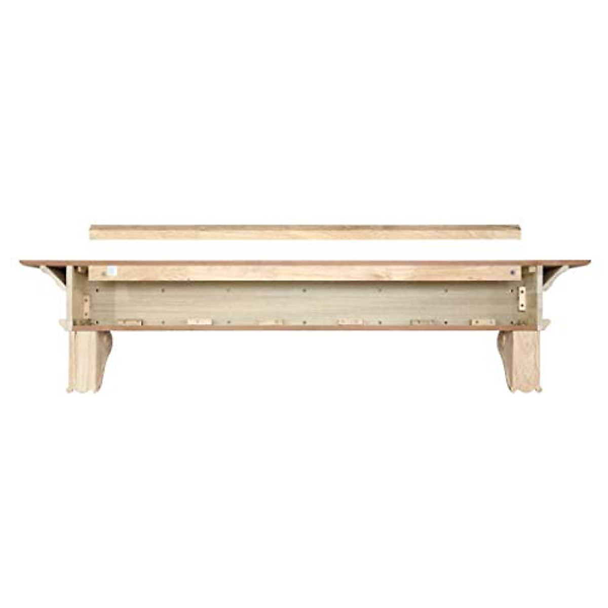 Pearl Mantels ARYB60416 Elegantly Detailed Wood Mantel Shelf, 60", Unfinished