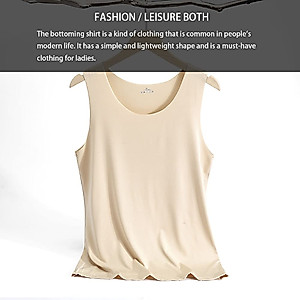 Cherish 3 Pack Women's Base Layer Tank Top Thermal Vest Winter Warm Tank-Top Sleeveless Camisole (L), Black, Beige, Pink