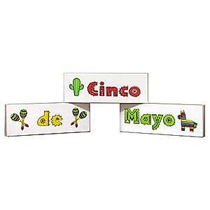 JennyGems Cinco De Mayo Wooden Signs Set, Decor for Cinco De Mayo, Tiered Tray Sign for Cinco De Mayo, Made in USA