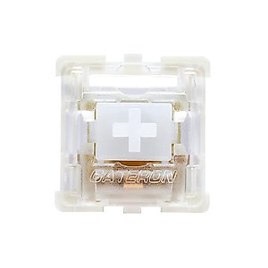 Gateron KS-9 20 Pack White Switches for Mechanical Keyboards,3-pin White-Shell Supporting SMD RGB Light