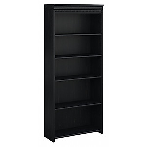 Bush Furniture Fairview Tall 5 Shelf Bookcase in Antique Black