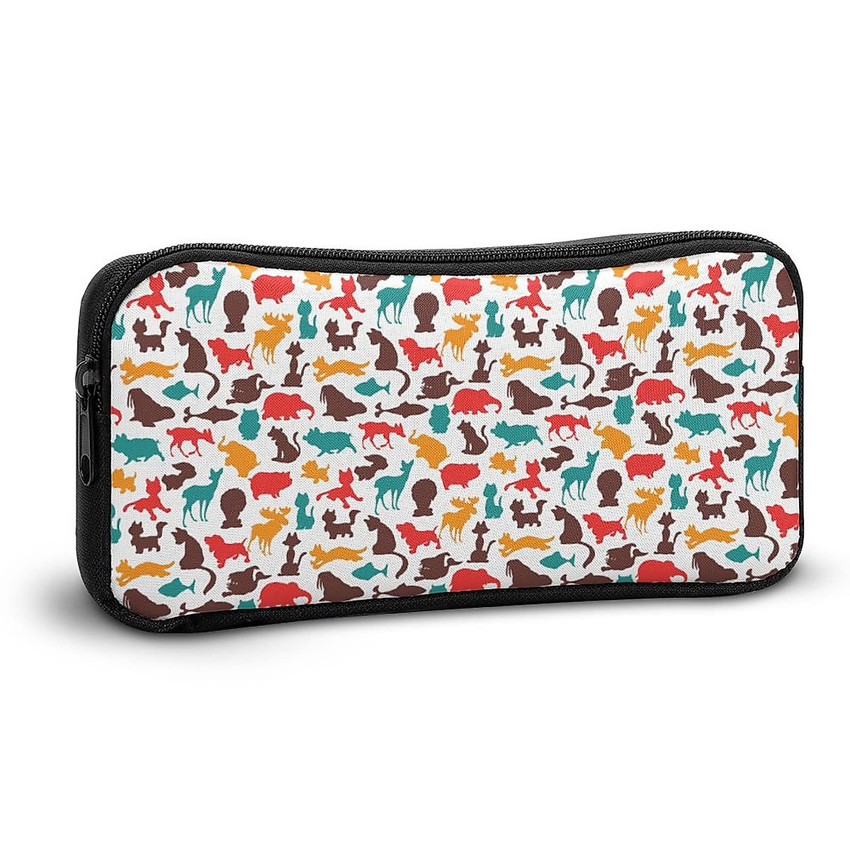 Elk Cat Elephant Owl Pencil Case Stationery Pen Pouch Portable Makeup Storage Bag Organizer Gift