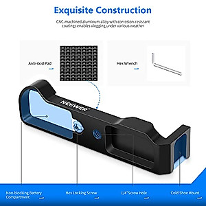 Neewer Metal Bracket Hand Grip Compatible with Canon G7X Mark II & Mark III, Camera Extension Base Plate with 1/4” Tripod Mount, Cold Shoe Mount for Microphone LED Light Vlogging Accessories
