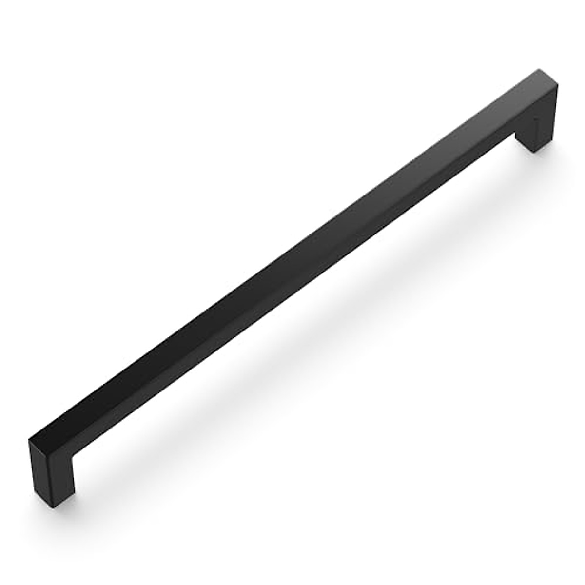 Hickory Hardware Solid Core Kitchen Cabinet Pulls, Luxury Cabinet Handles, Hardware for Doors & Dresser Drawers, 8-13/16 Inch (224mm) Hole Center, Matte Black, Skylight Collection(Pack of 1)