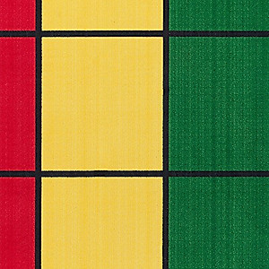 Flagship Carpets Learning Grid Colorful Numbers and Letters Kids Seating Area Rug for Classroom, Play Area Mat, Home Learning or Kids Room Carpet, 7'6" x 12', Seats 24