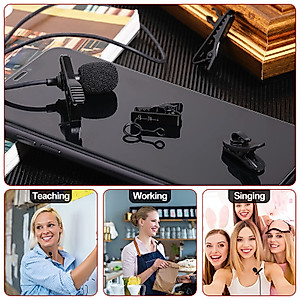 36 Pieces Lapel Mic Clips Sponge Cover Kit 18 Pieces Mental Lavalier Microphone Clip Plastic Lavalier Wire Clips 18 Pieces Foam Windscreen Cover Lapel Mic Windscreen Foam Covers for Interview Video