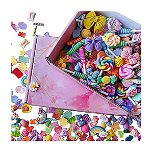 200 Pcs Charms Cute Set, Mixed Resin Charms Bulk Set Ornament Scrapbooking (200)