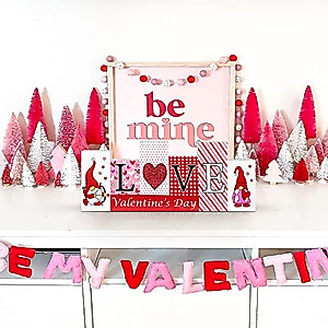 Reversible Valentine's Day/St. Patrick’s Day Decorations Wooden Sign, Double-Sided Valentines & St. Patrick’s Day Theme Farmhouse Table Centerpiece Decor Indoor for Home Mantle Shelf Tiered Tray Decor