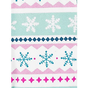Simple Joys by Carter's Kids' Holiday Loose-fit Flame Resistant Fleece Footed Pajamas, Fair Isle/Penguin, 18 Months