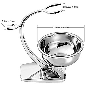 GRUTTI Shaving Brush Razor Stand with Soap Bowl, Safety Mens Razor Holder with Non Slip Base Shaving Kit for Men Boyfriend Husband Dad Birthday Fathers Day Gift