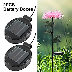 2 Pack Solar Light Replacement Top Part Panel for Outdoor Hanging Lanterns - Solar Lantern Lamp Led Replacement Top Battery Box for Garden Patio Walkway Yard(Black)