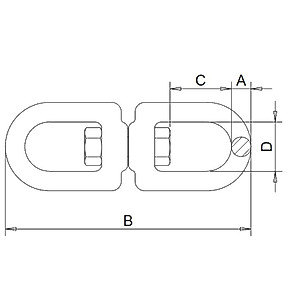 MarineNow 316 Stainless Steel Anchor Swivel Eye - Eye Connector (08mm - 5/16", 05-Pack)